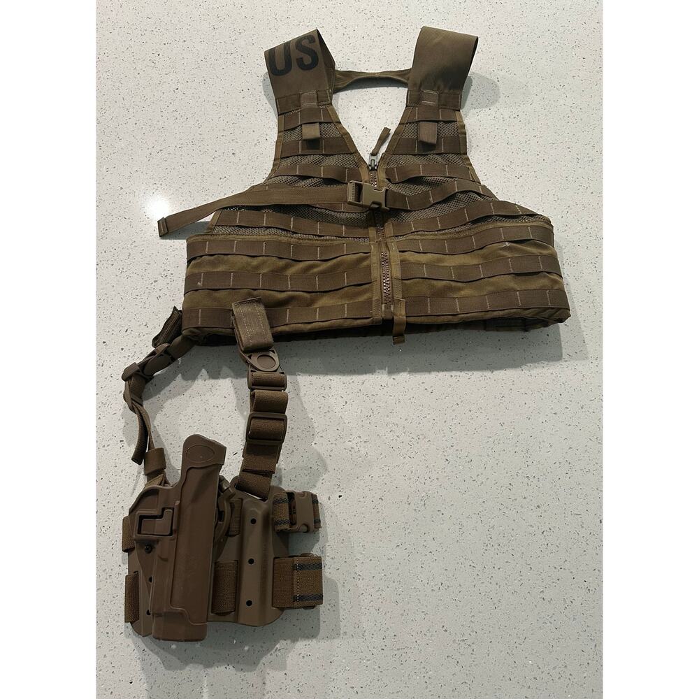 Usmc Molle Tactical Vest Set Coyote Brown, Vest & Hol… - Gem